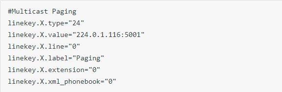 Yealink: Multicast Paging Setup